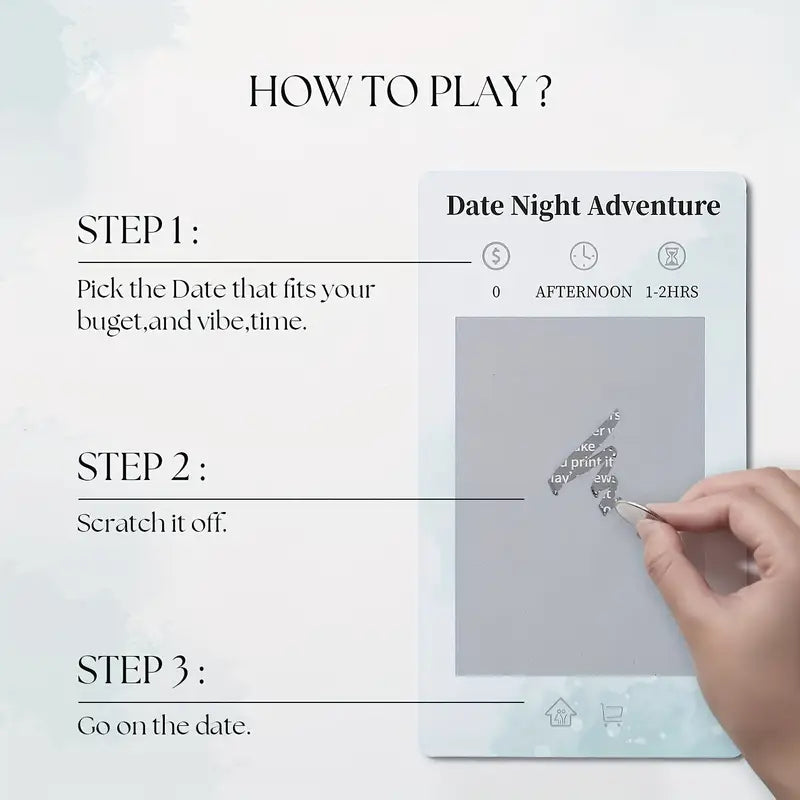 40 Romantic Scratch-Off Date Night Card Games with Keepsake Photo Albu ...